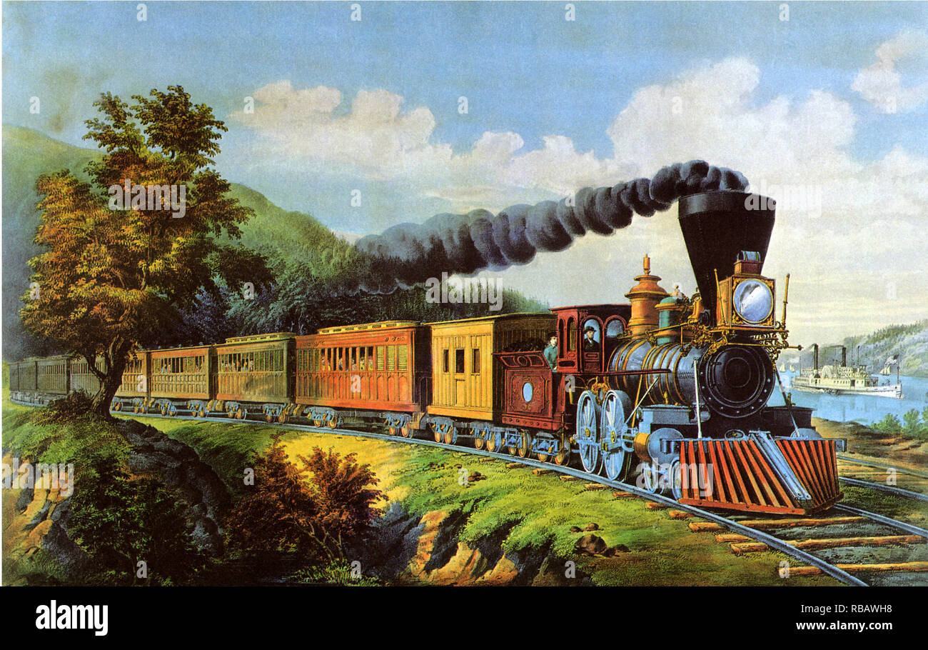 American Express Train Stock Photo - Alamy