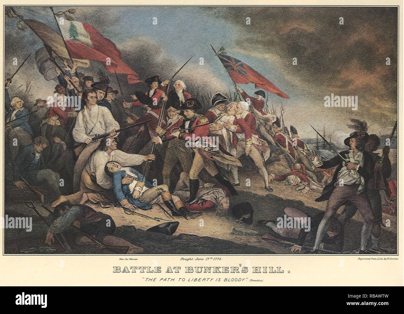 American revolutionary war bunker hill hi-res stock photography and ...