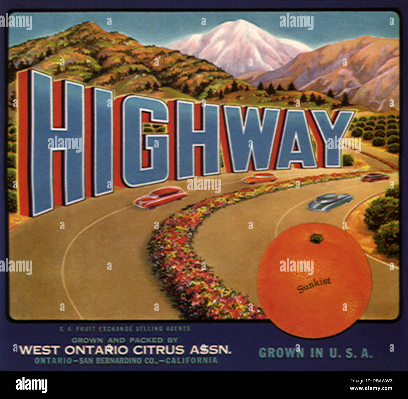 Orange california labels hi-res stock photography and images - Alamy