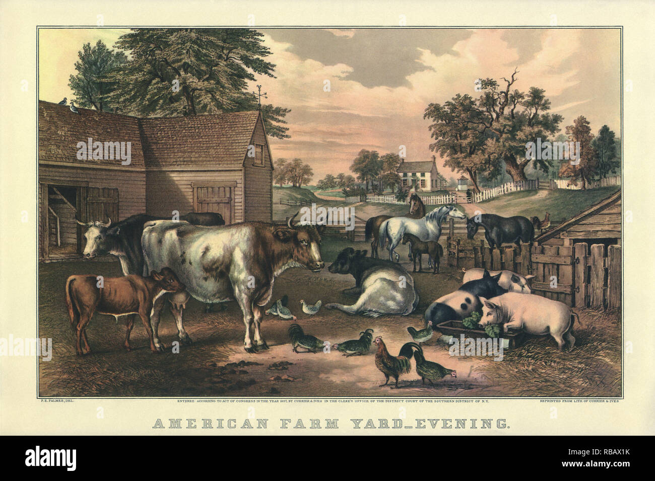 Vintage farm chickens hi-res stock photography and images - Alamy