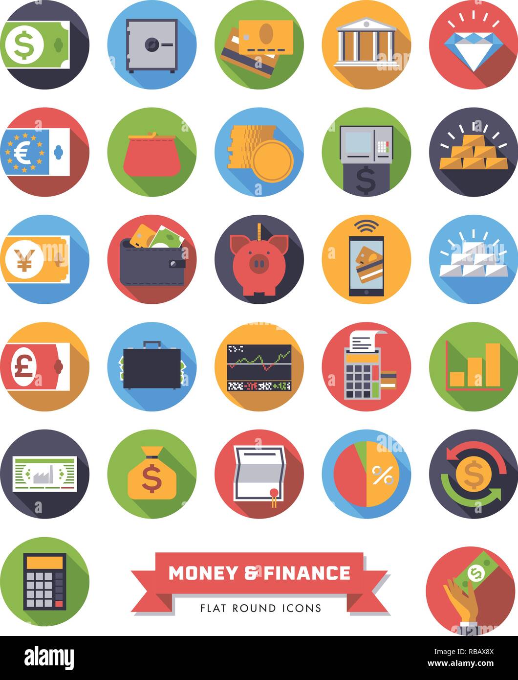 Shares and calculator Stock Vector Images - Alamy