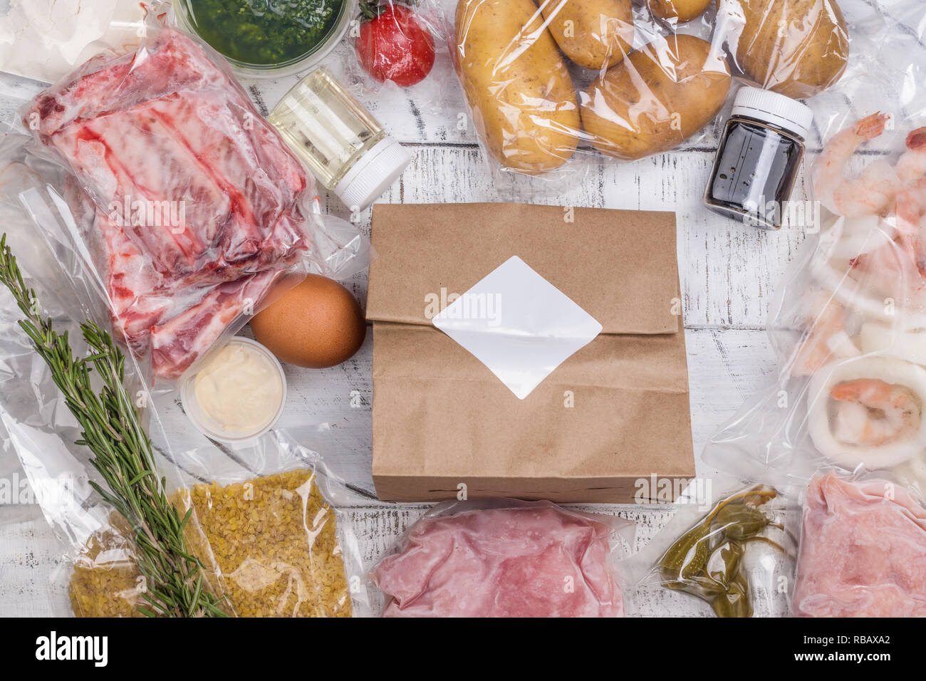 Healthy daily meals delivery Stock Photo - Alamy