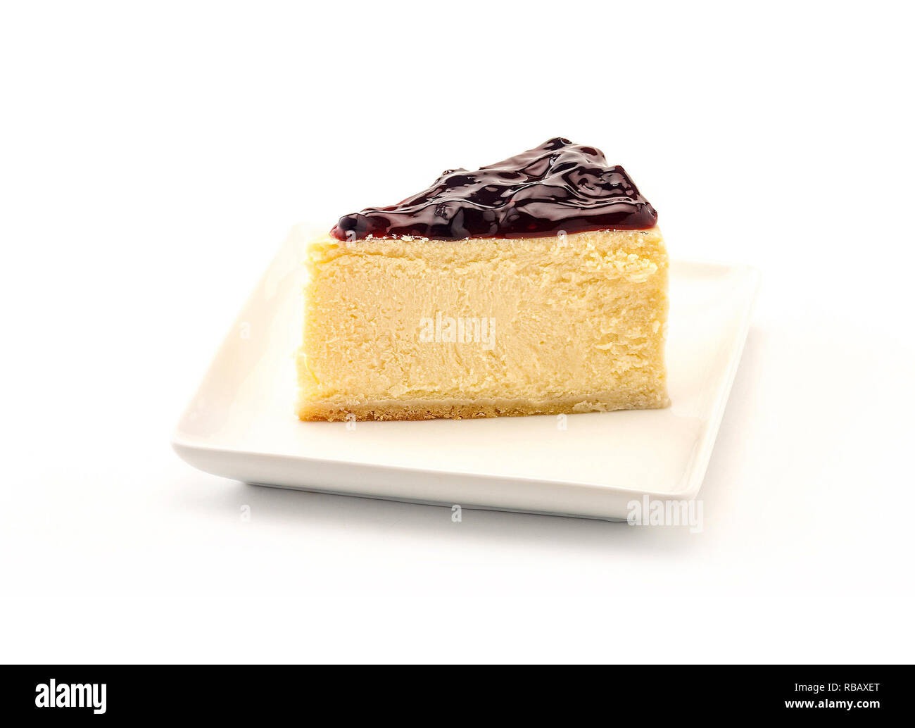 Delicious blueberry cheese pie Cut Out Stock Images & Pictures - Alamy