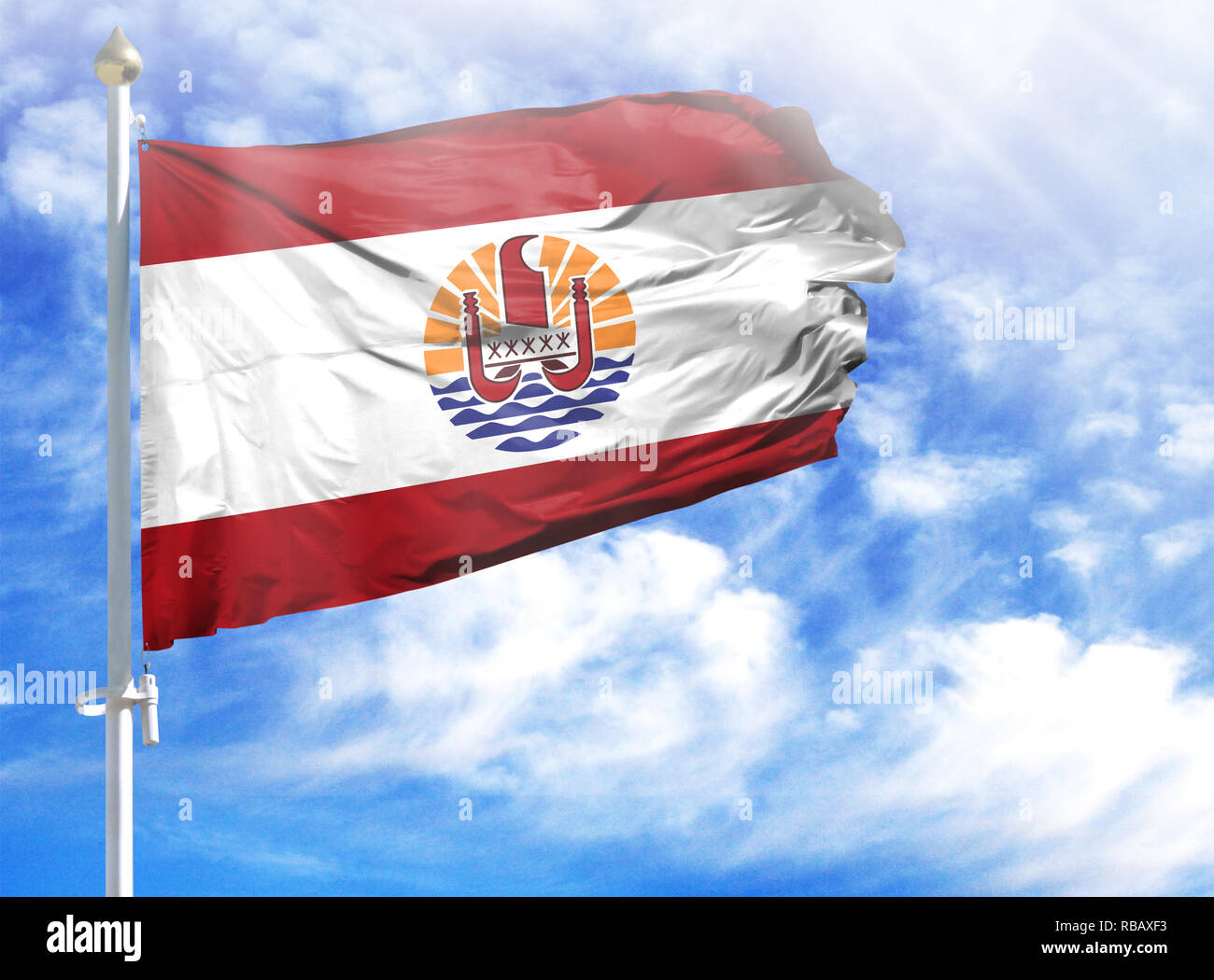 French polynesia flag and map hi-res stock photography and images - Alamy