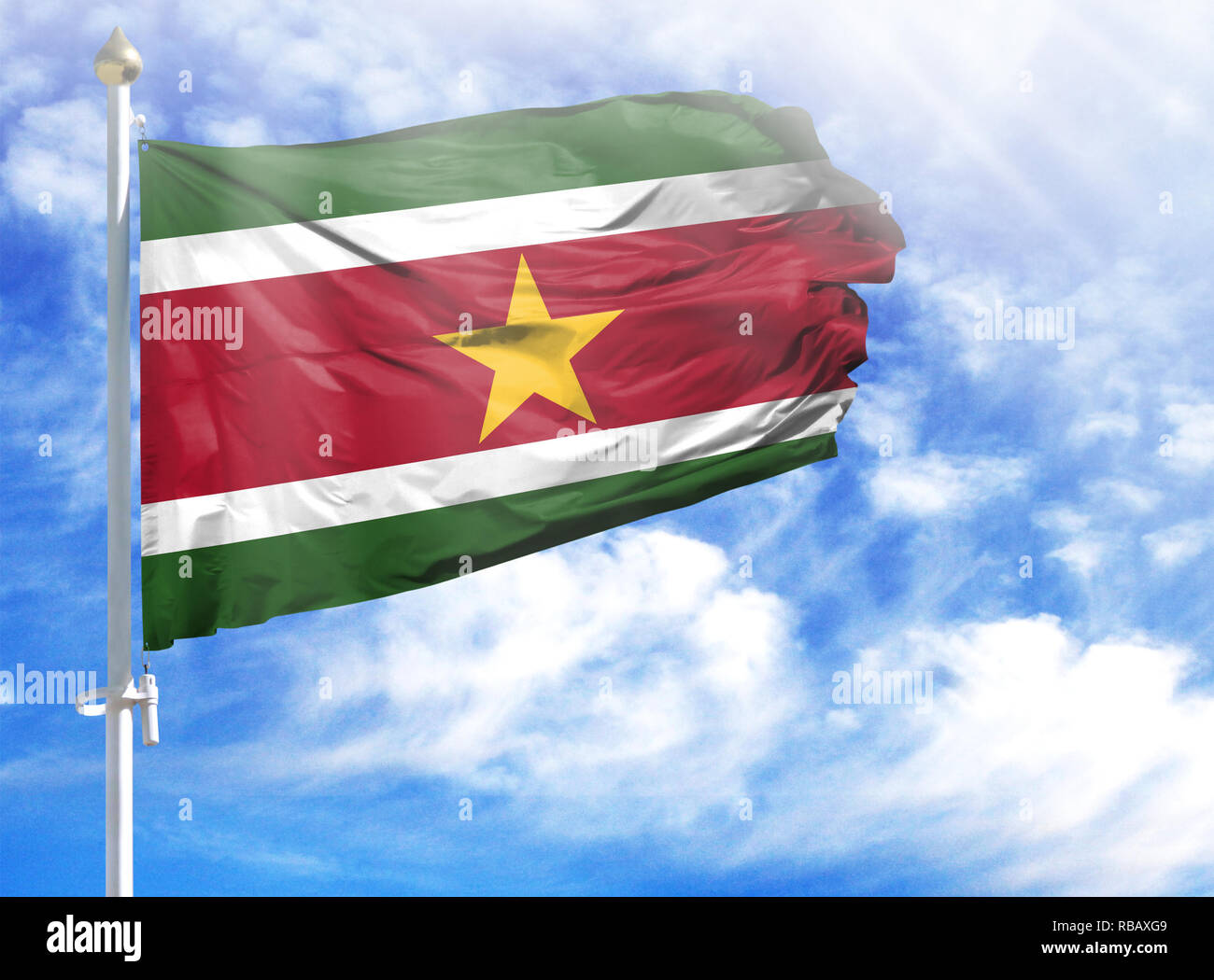 Waving surinamese flag hi-res stock photography and images - Alamy