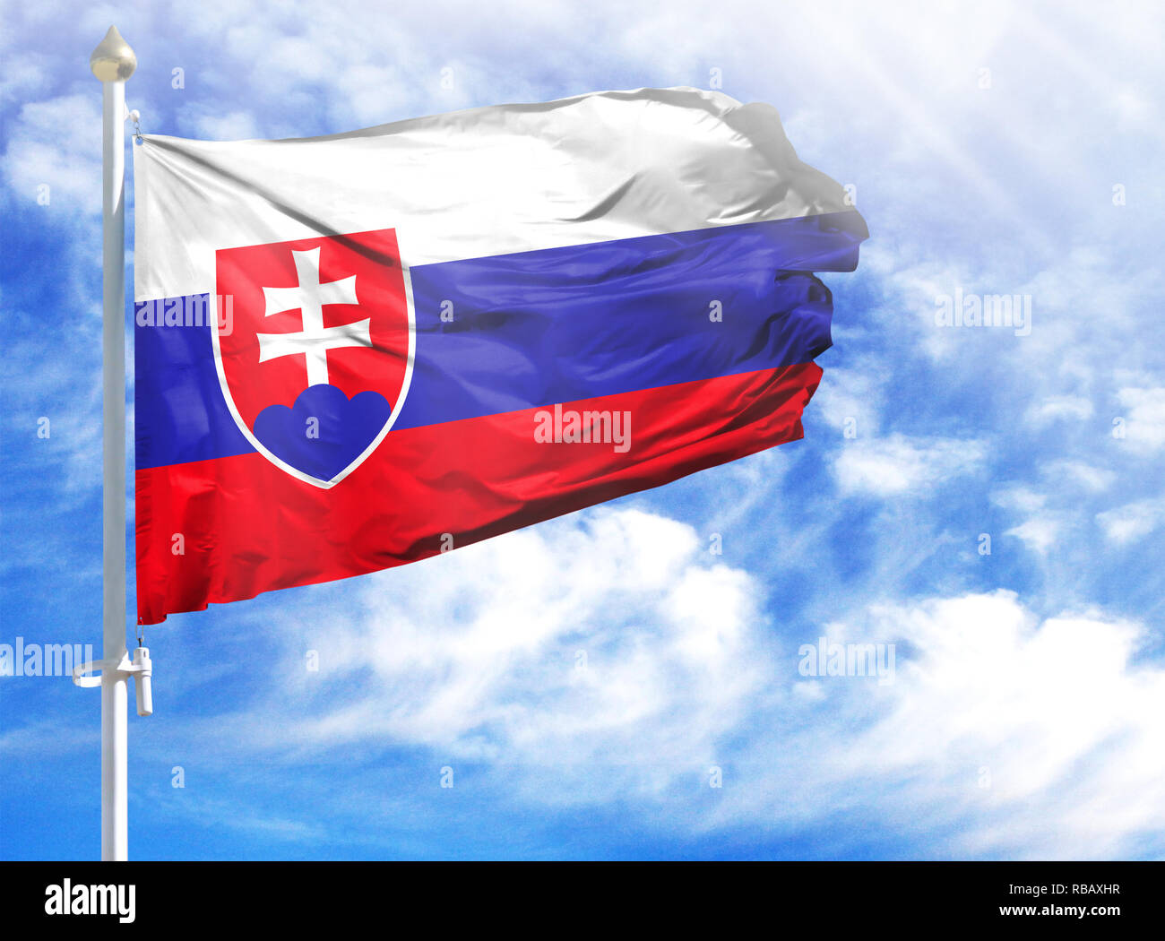 Slovakia flag slovakian banner on hi-res stock photography and images ...