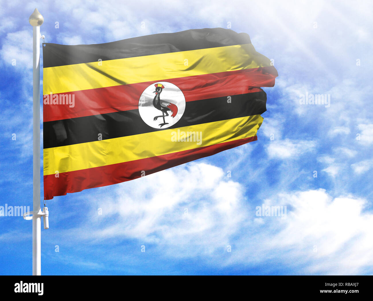 Uganda flag map hi-res stock photography and images - Alamy