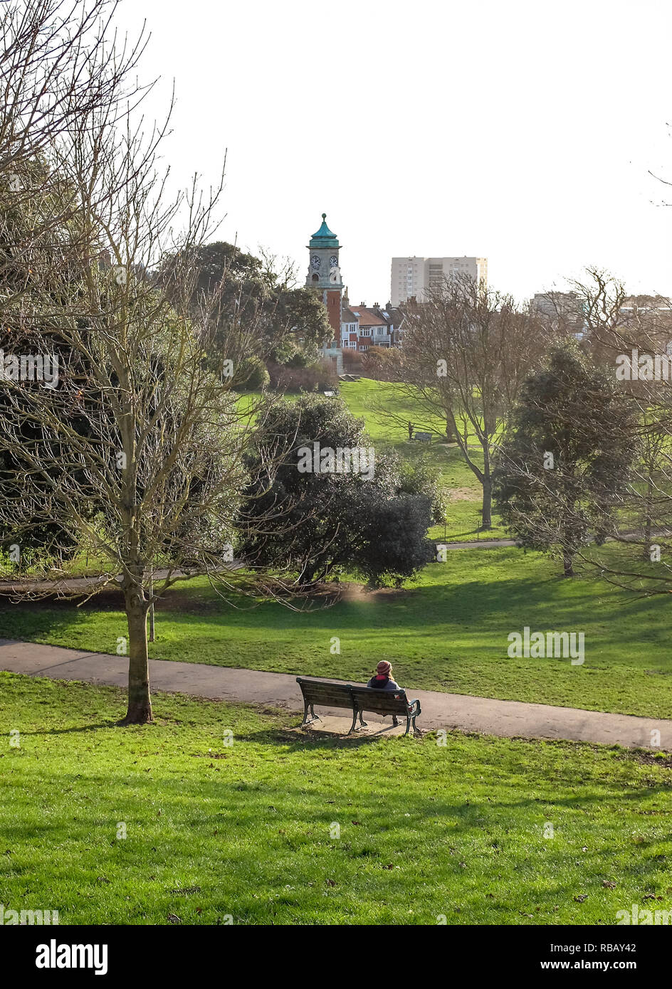 Queens Park views in winter Stock Photo - Alamy
