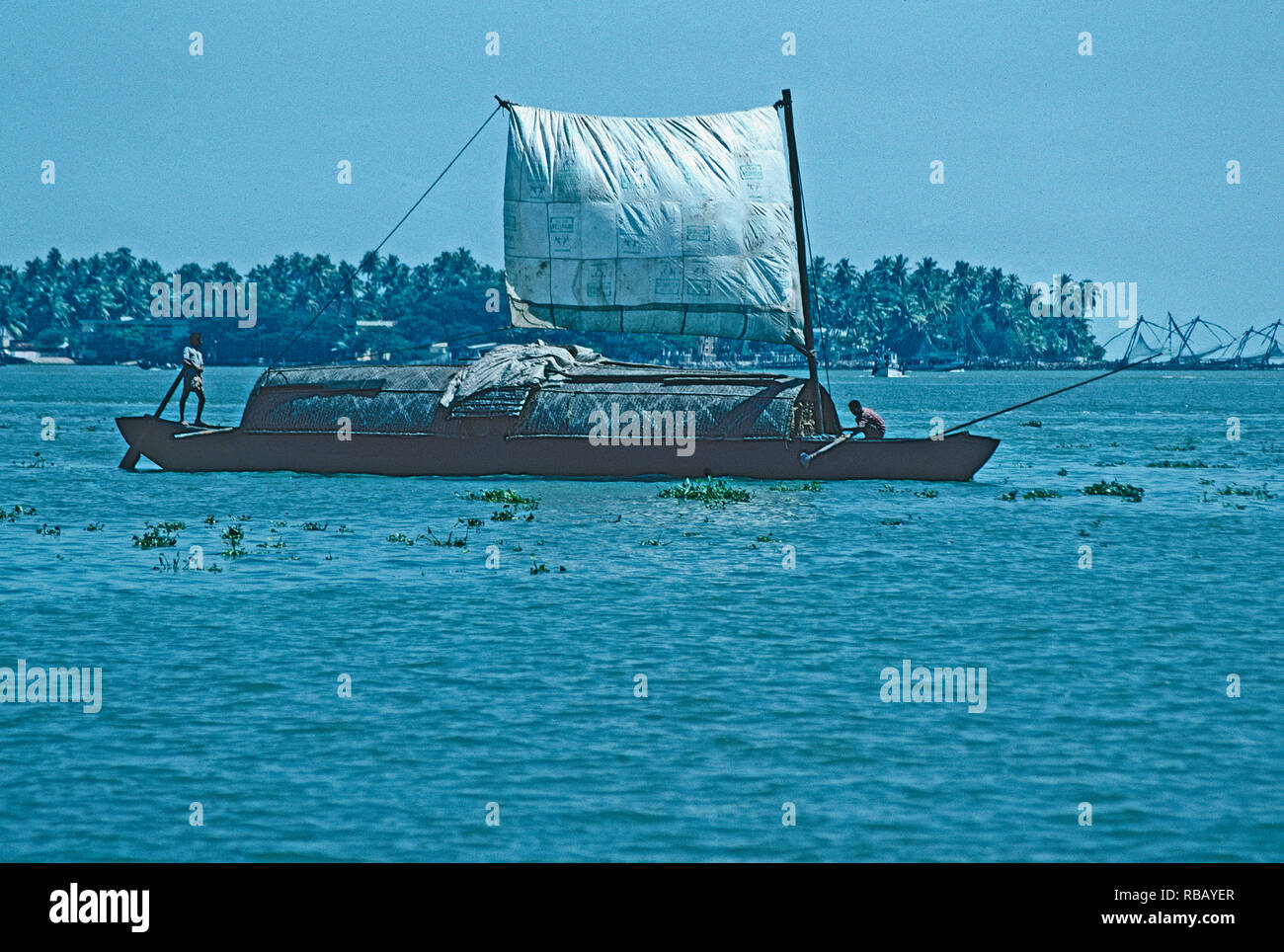 Sailing Barge Cochin Kerala Vembanad Lake Southern India Stock Photo ...