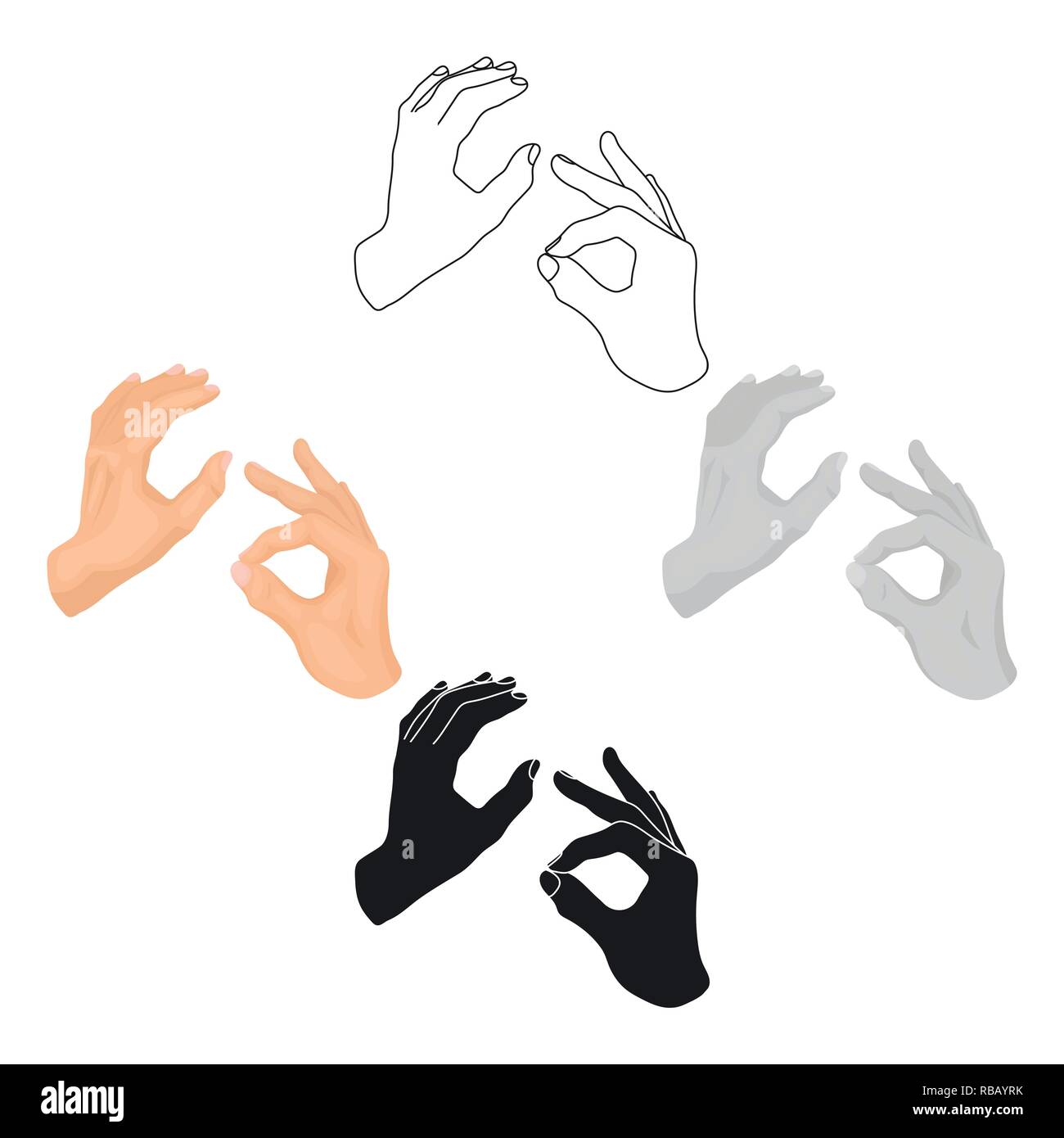 Hand sign interpreter Stock Vector Images - Alamy