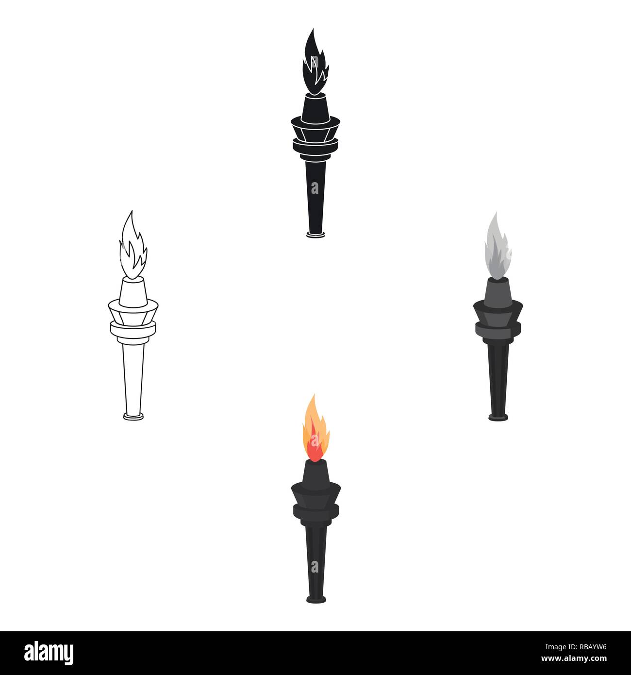 ancient,cartoon,cresset,design,equipment,fire,flambeau,gas,icon ...