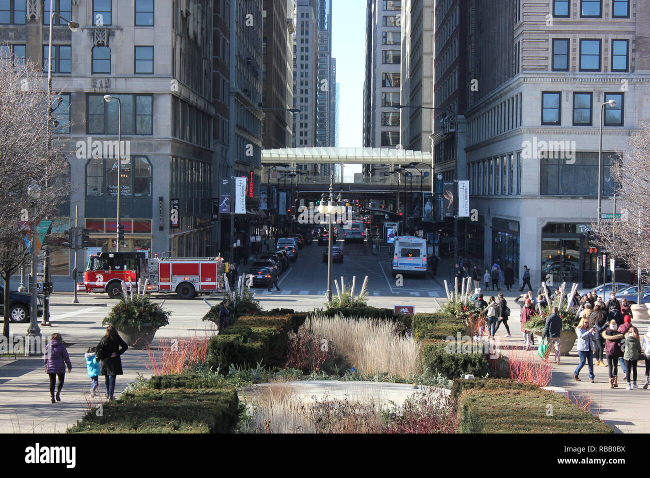 Standard and authentic urban scenery in downtown, Chicago, Illinois ...