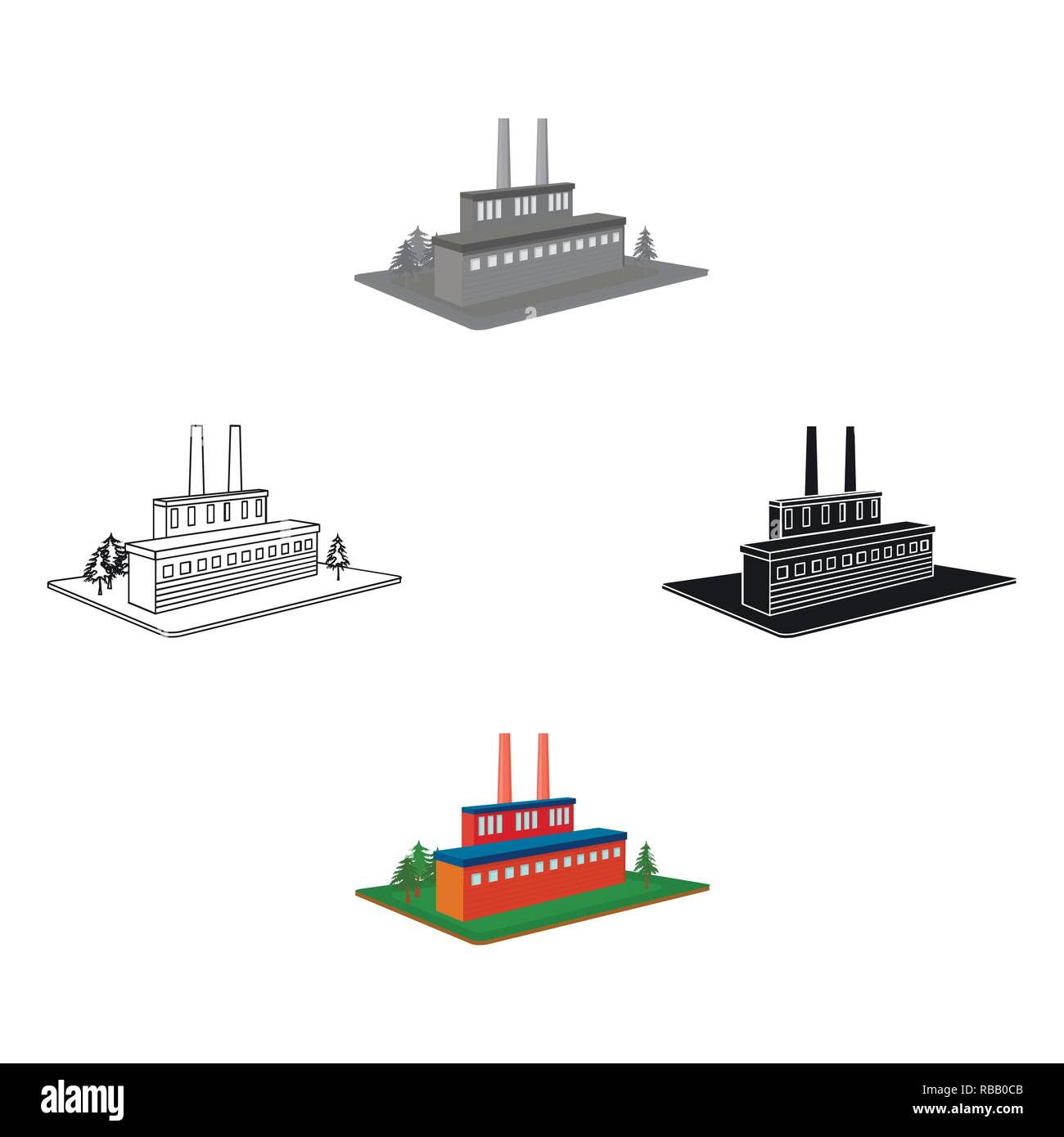 Blast furnace shop plant Stock Vector Images - Alamy