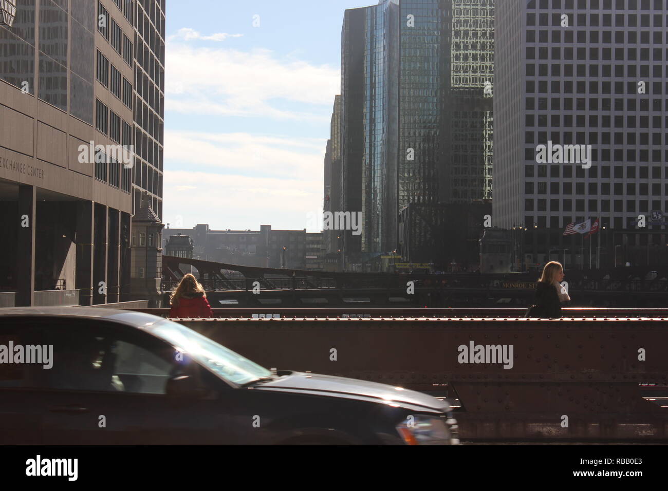 Standard and authentic urban scenery in downtown, Chicago, Illinois ...