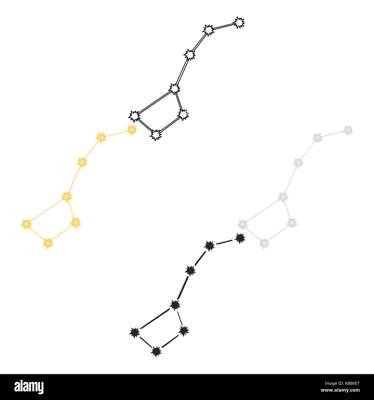 Ursa major constellation cartoon hi-res stock photography and images ...