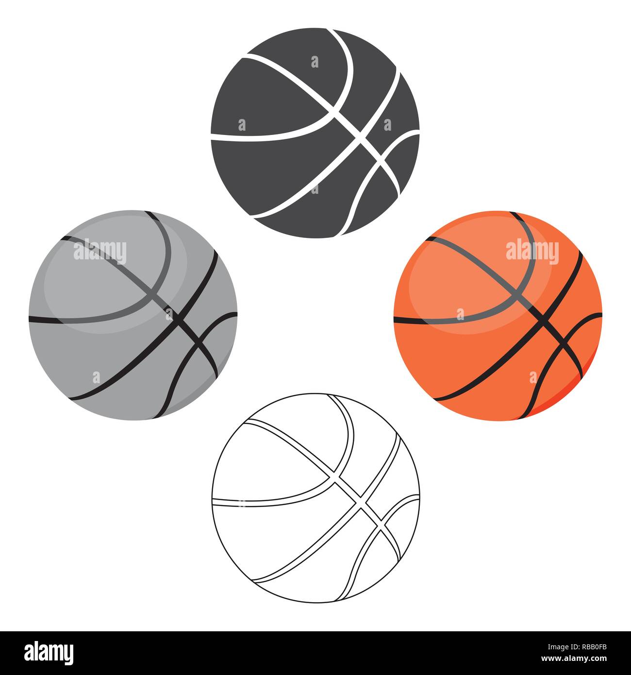 Basketball icon cartoon. Single sport icon from the big fitness ...