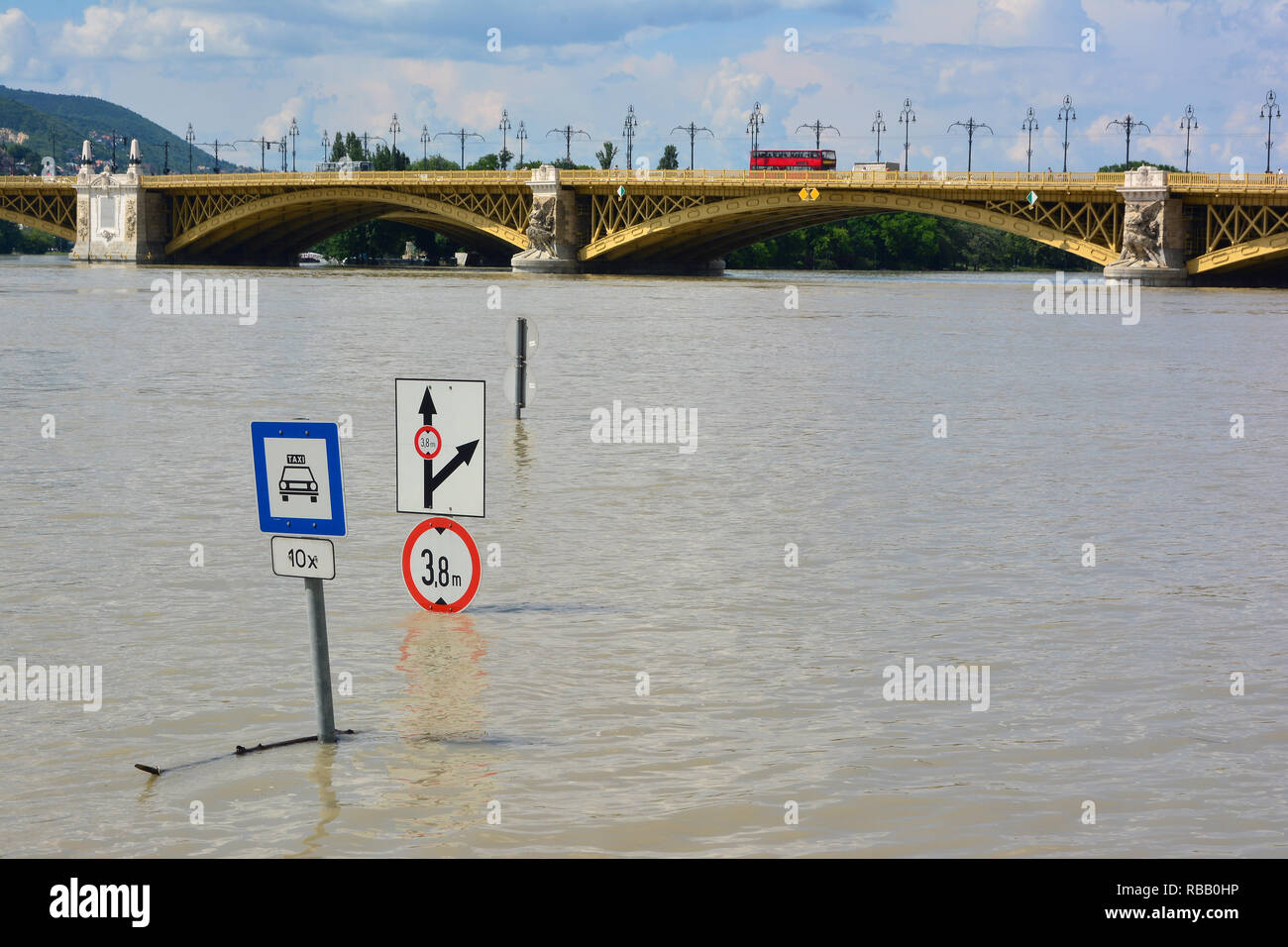 Danube river Flood in Budapest, 2013 June, Hungary, Magyarország ...