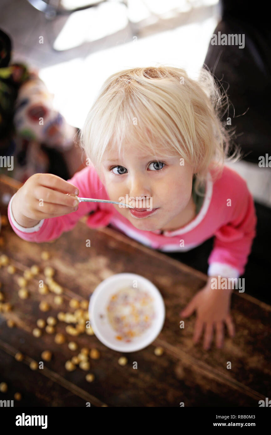 Kid making mess hi-res stock photography and images - Alamy