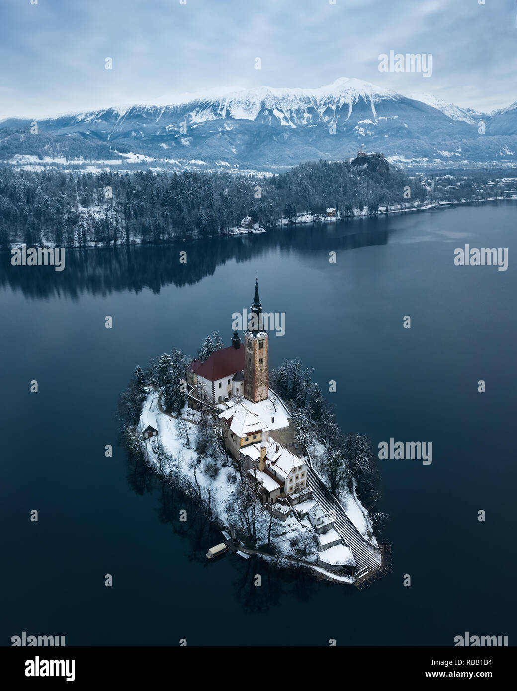 Lake bled aerial hi-res stock photography and images - Alamy