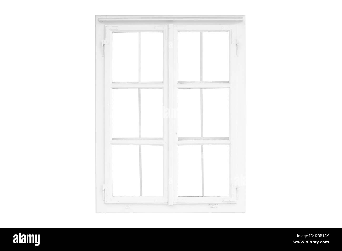 Isolated window frame on white. Old traditional white window Stock ...