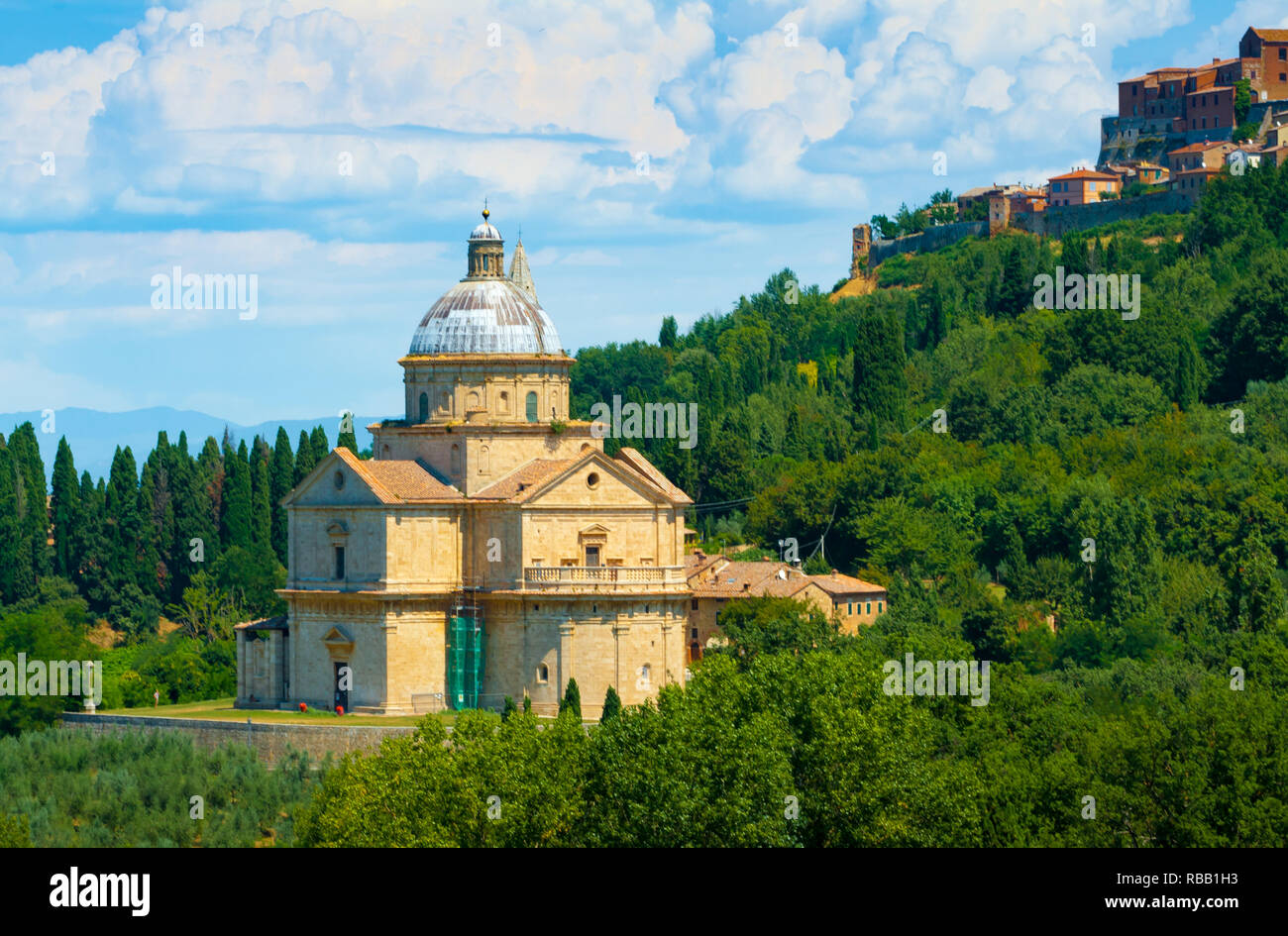 San Biagio is a Renaissance Greek cross central plan church outside ...