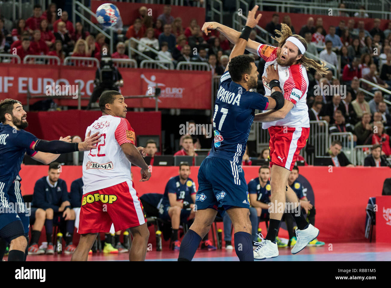 ZAGREB, CROATIA - JANUARY 28, 2018: European Championships in Men's ...