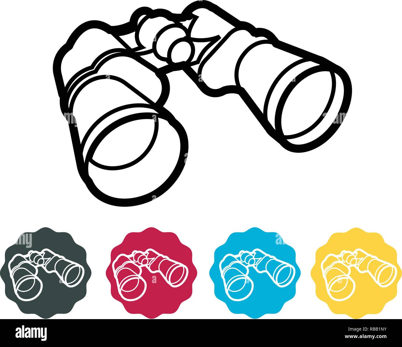 Binocular shape Stock Vector Images - Alamy