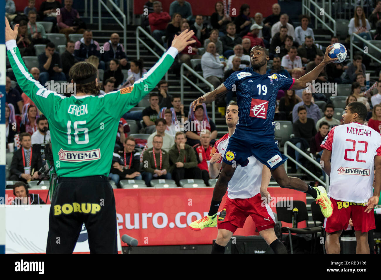 ZAGREB, CROATIA - JANUARY 28, 2018: European Championships in Men's ...