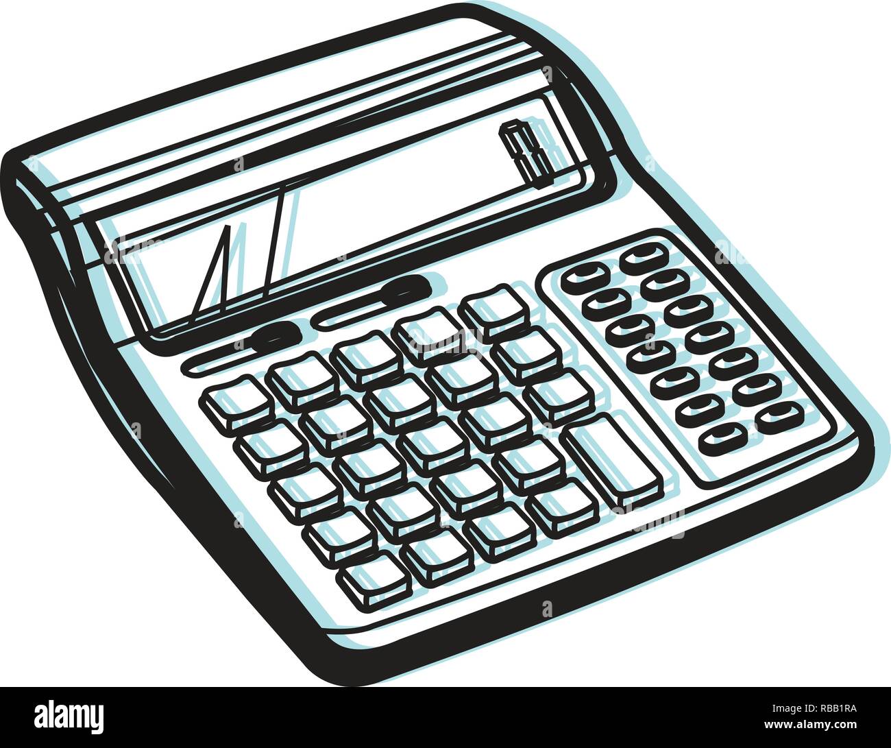 Push button calculator Stock Vector Images - Alamy