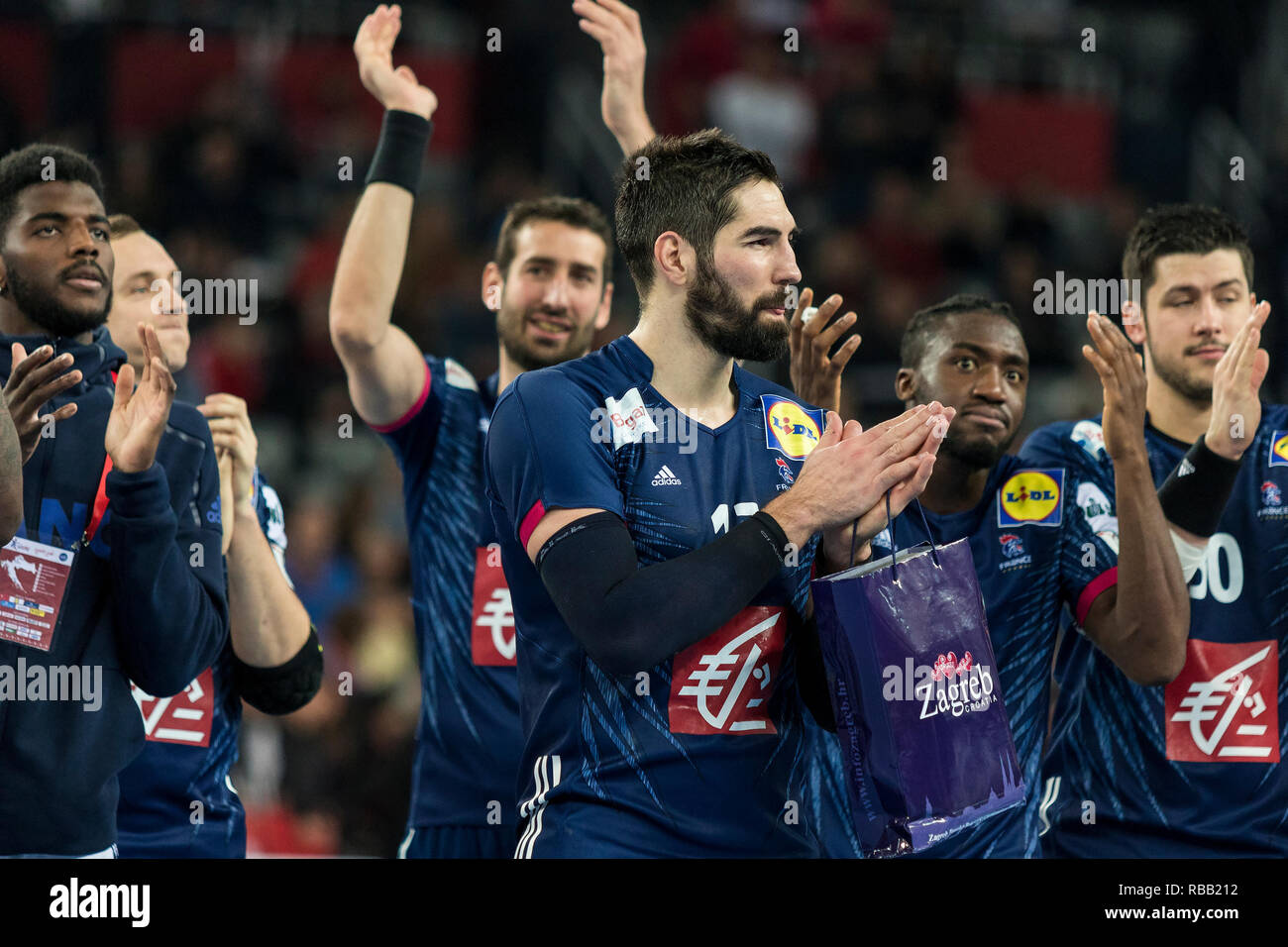 ZAGREB, CROATIA - JANUARY 28, 2018: European Championships in Men's ...