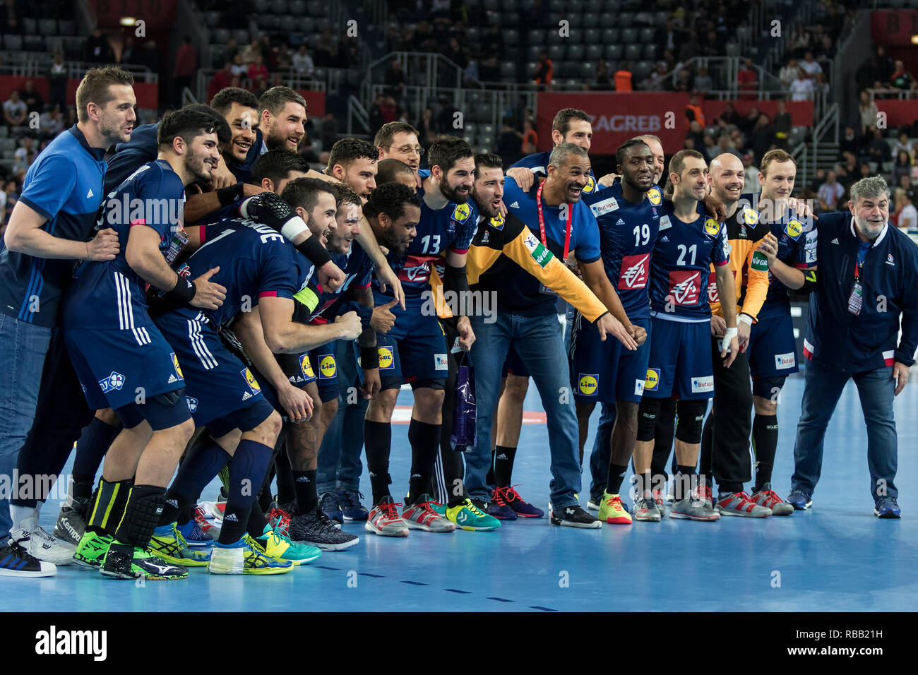 ZAGREB, CROATIA - JANUARY 28, 2018: European Championships in Men's ...