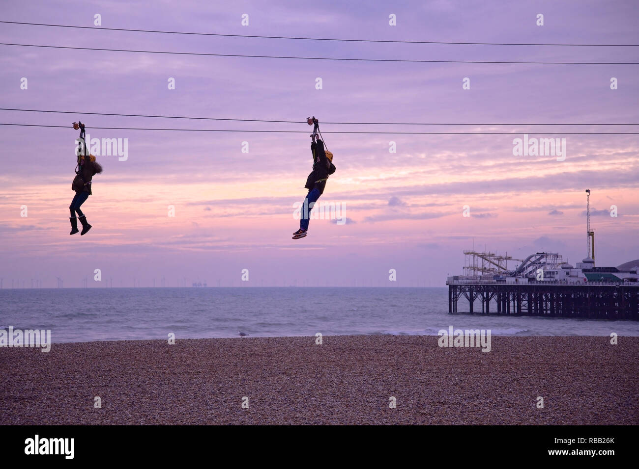 Brighton zip wire hi-res stock photography and images - Alamy