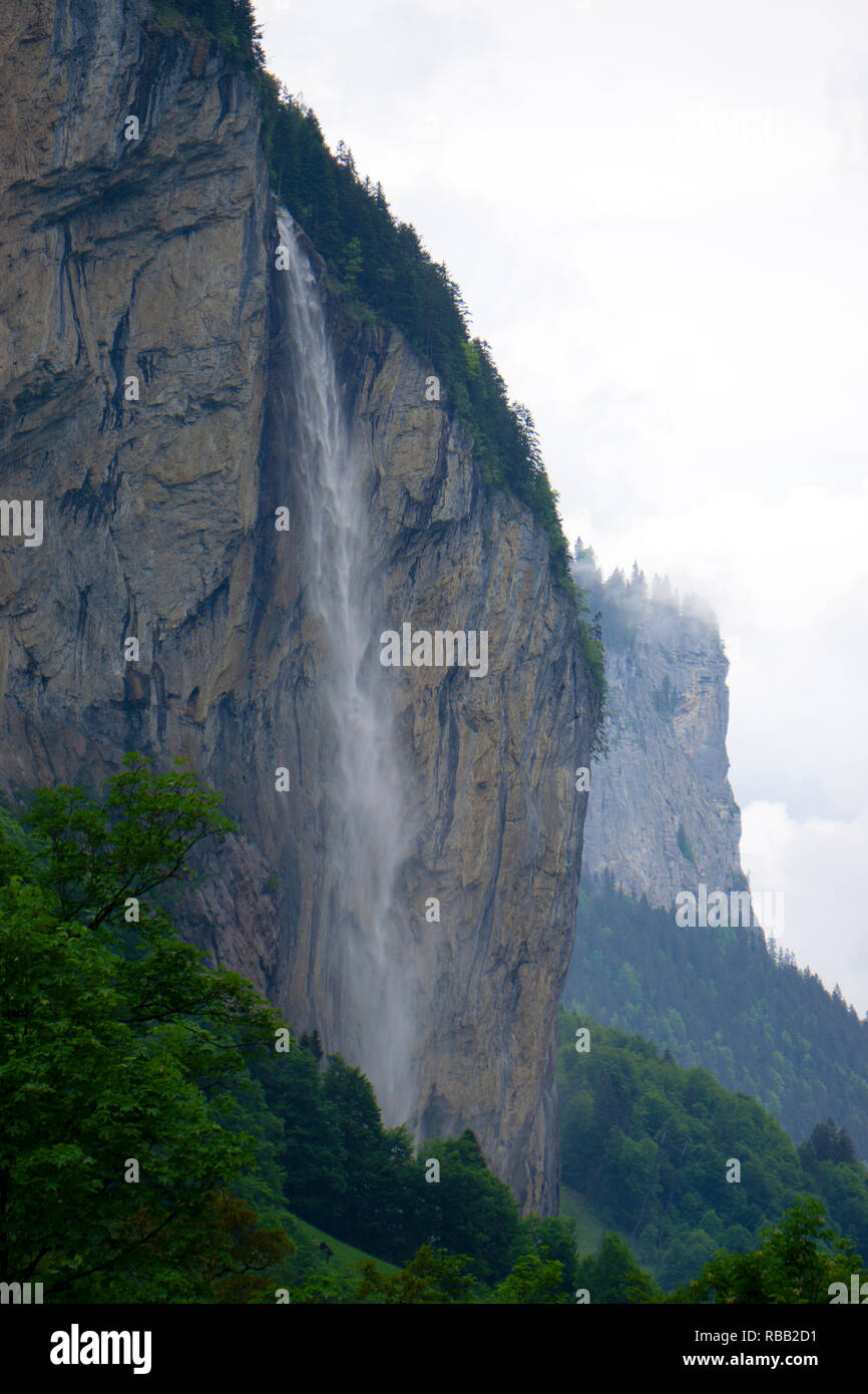 Swiss Alps waterfall Stock Photo - Alamy