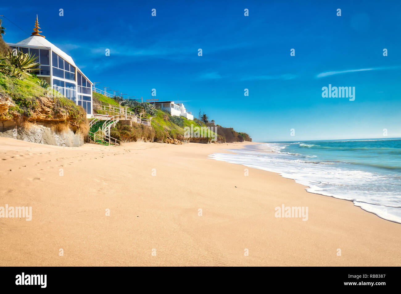 Beautiful beach in the Caños de Meca, Spain Stock Photo - Alamy