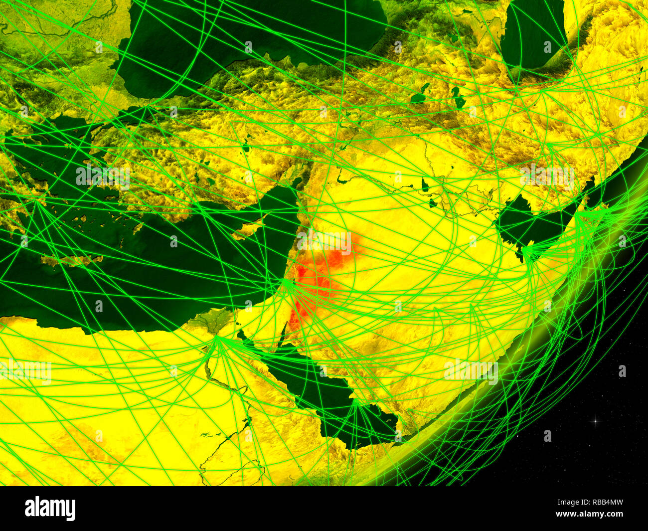 Jordan network map hi-res stock photography and images - Alamy