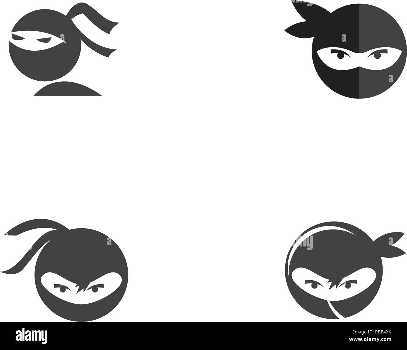 Ninja Icon Vector illustration Logo Template design Stock Vector Image ...