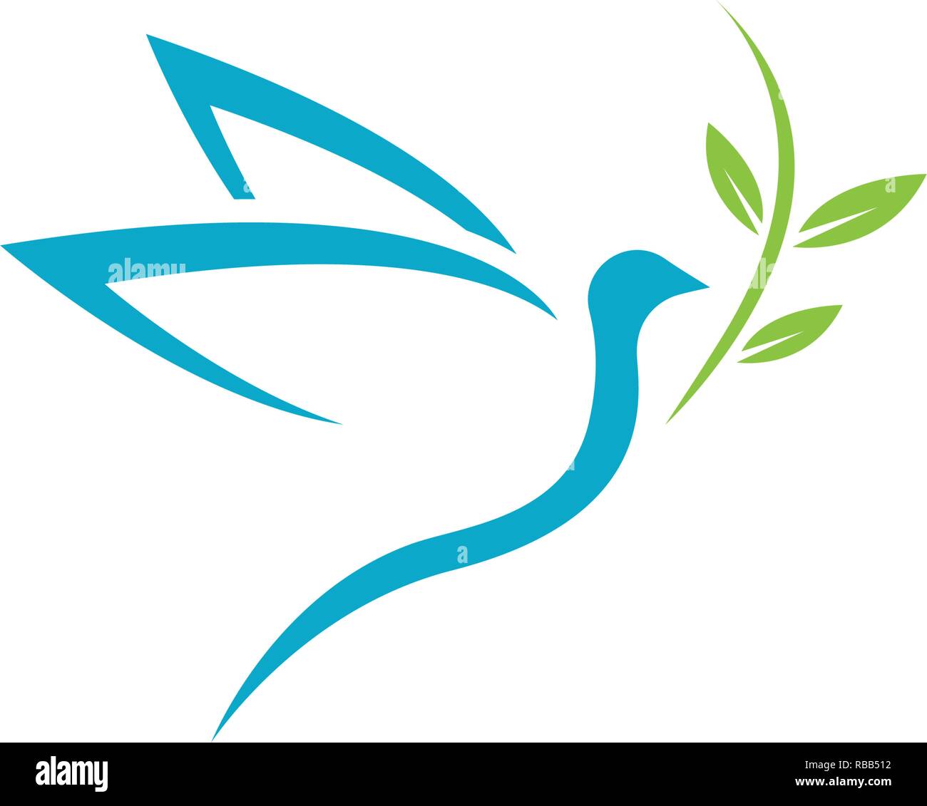 Bird wing Dove Logo Template vector illustration Stock Vector Image ...