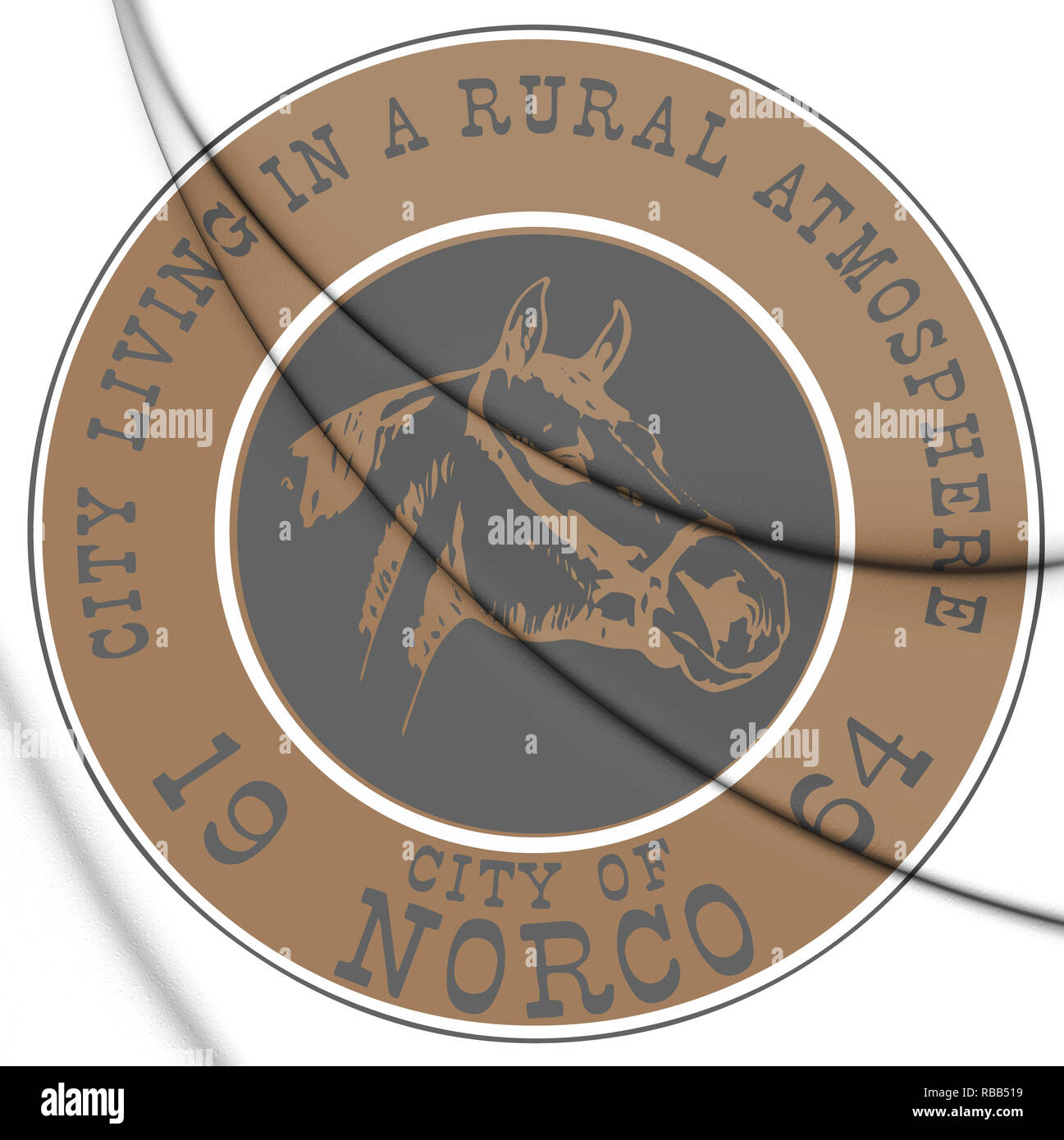 3D Seal of Norco (California), USA. 3D Illustration Stock Photo - Alamy