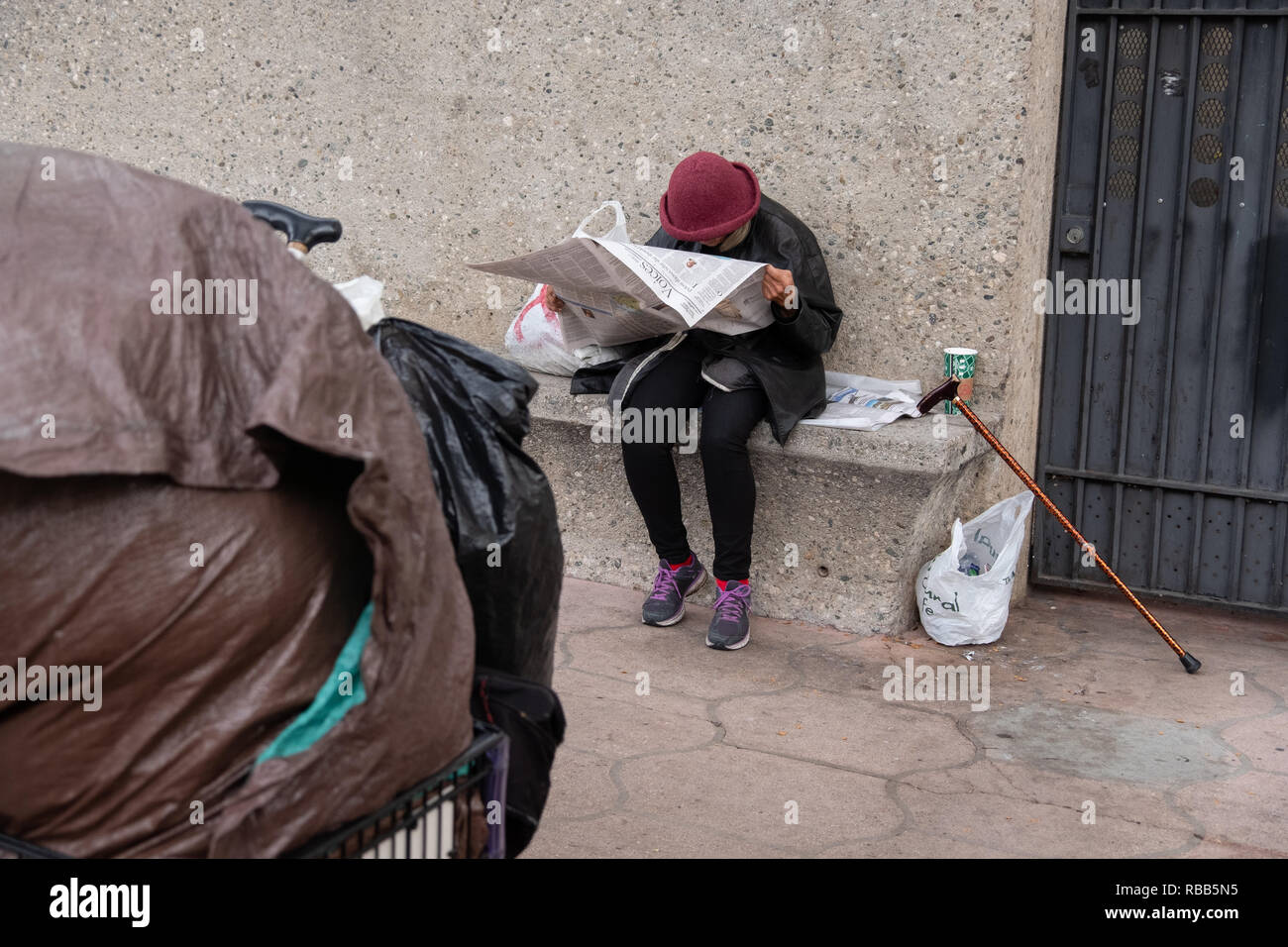 Homeless Woman Street High Resolution Stock Photography and Images - Alamy