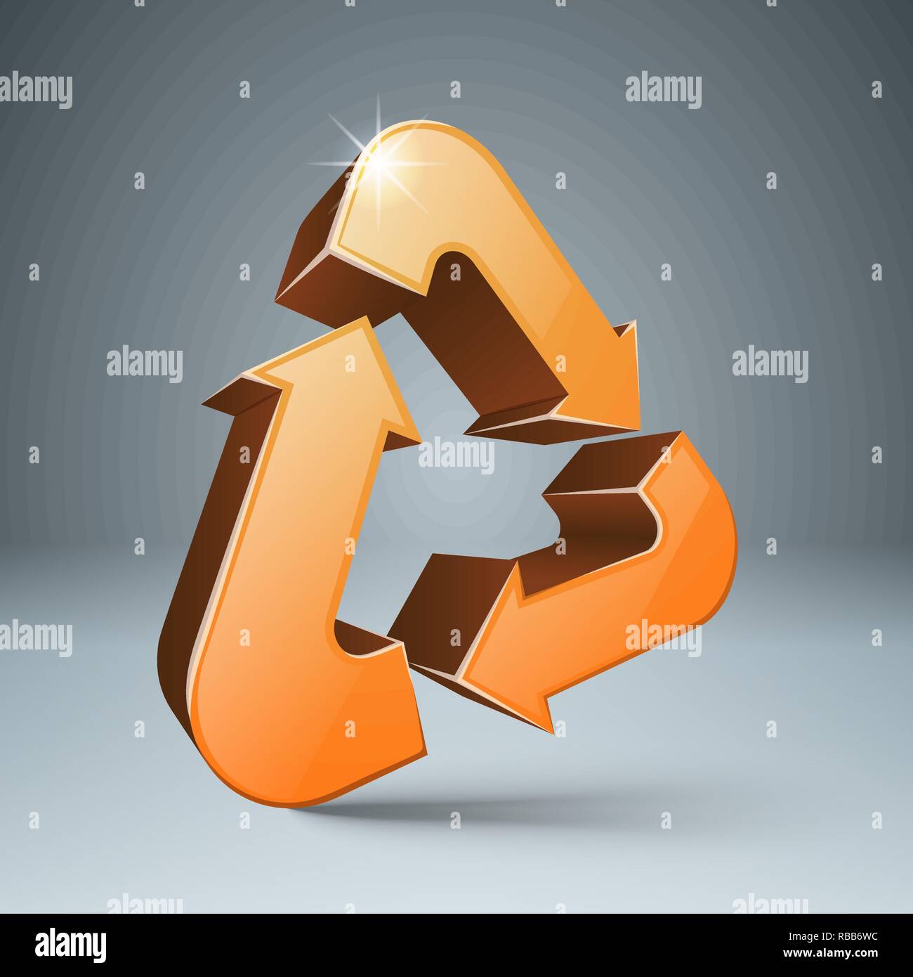 Recycle 3d icon. Environmentally friendly product Stock Vector Image ...
