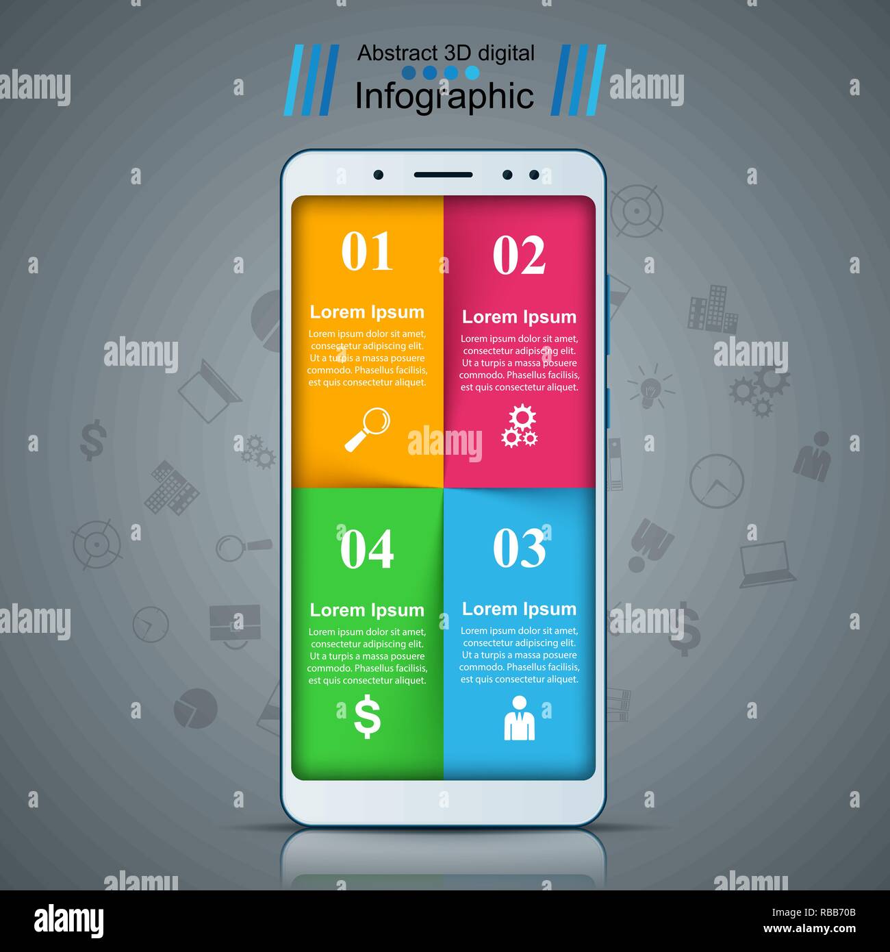 Digital gadget, smartphone business infographic Stock Vector Image ...