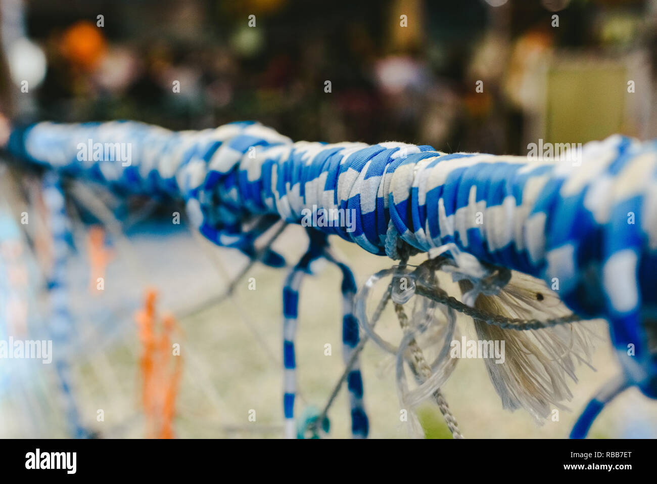 Fabric ties on a fence Stock Photo - Alamy