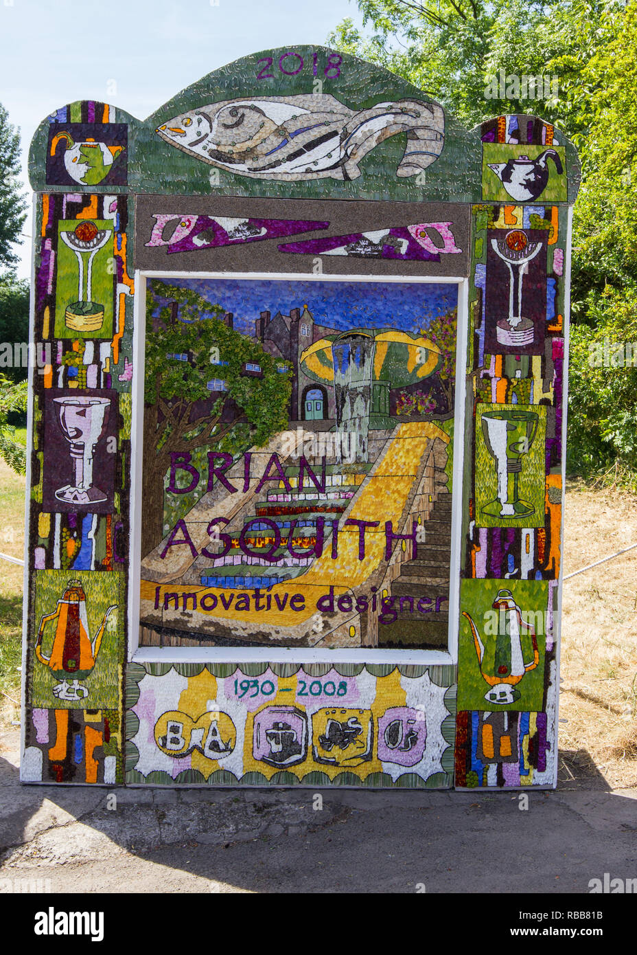 Well Dressing at youlgreave, Peak District 2018 Stock Photo - Alamy