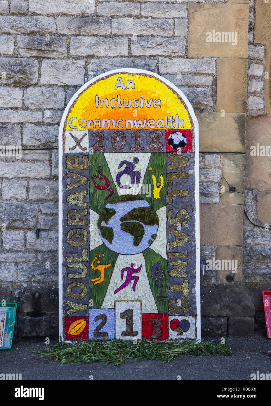 Well dressing at Youlgreave, Peak District 2018 Stock Photo - Alamy