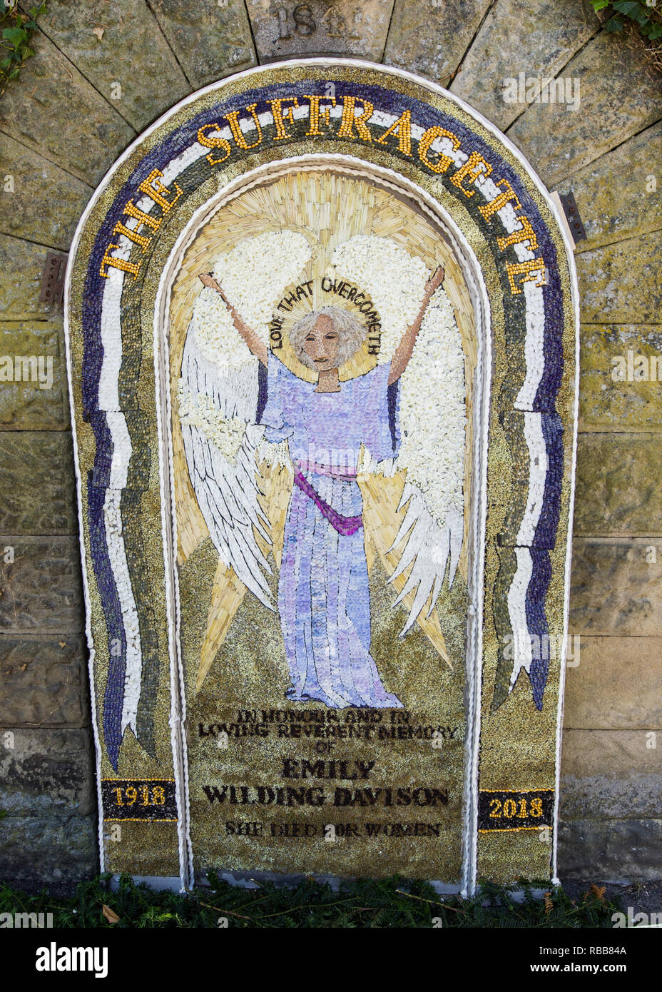 Well dressing at Rowsley, Peak District 2018 Stock Photo - Alamy