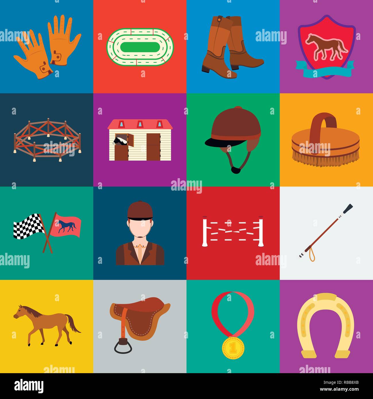 Riding with flags Stock Vector Images - Alamy