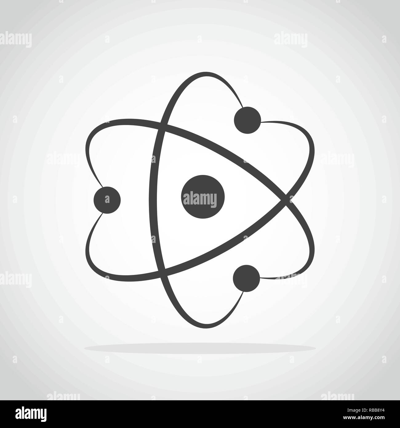 Molecule Icon In Flat Design Vector Illustration Gray Atom Icon Isolated Stock Vector Image