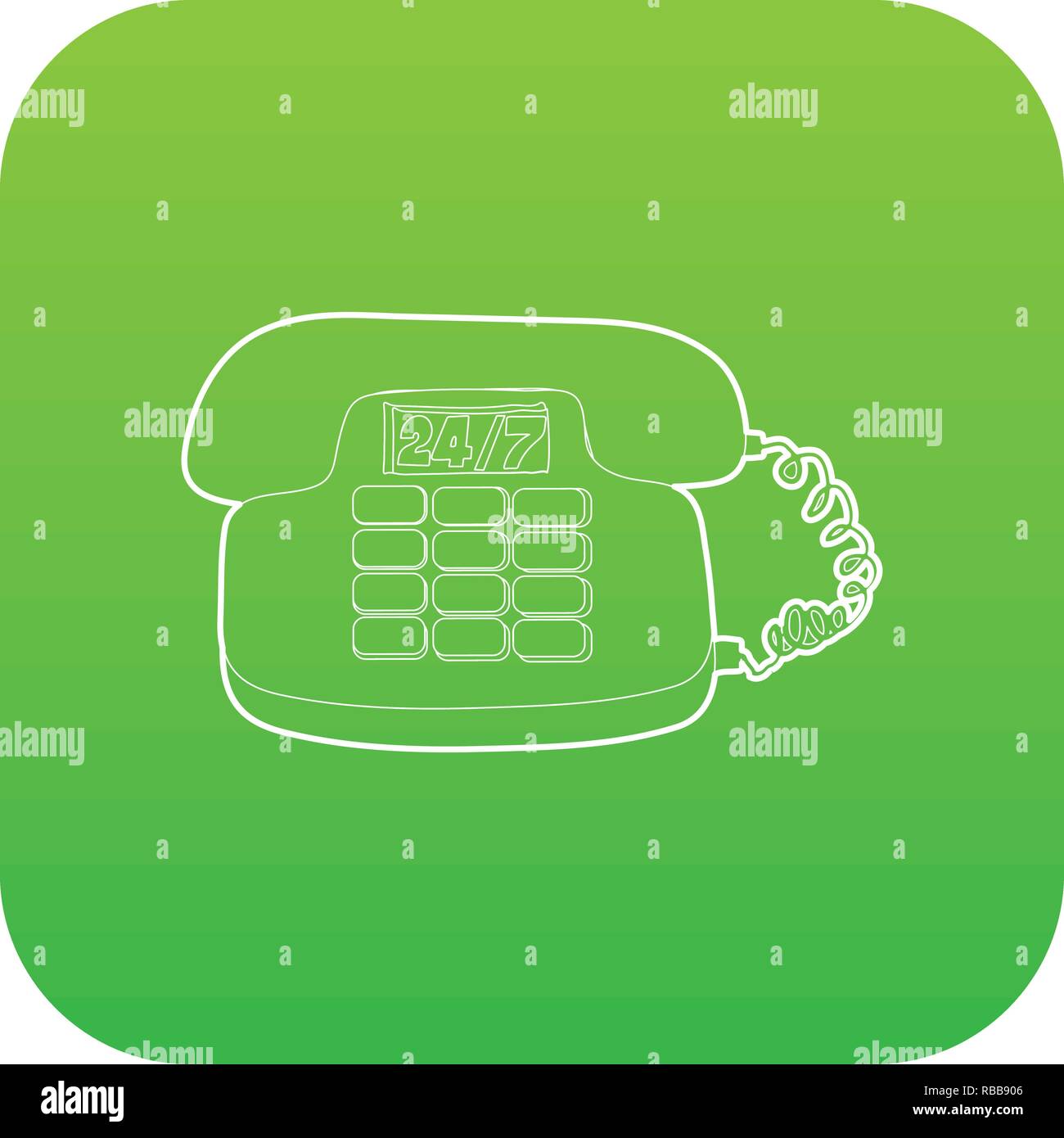 Phone icon green vector Stock Vector Image & Art - Alamy