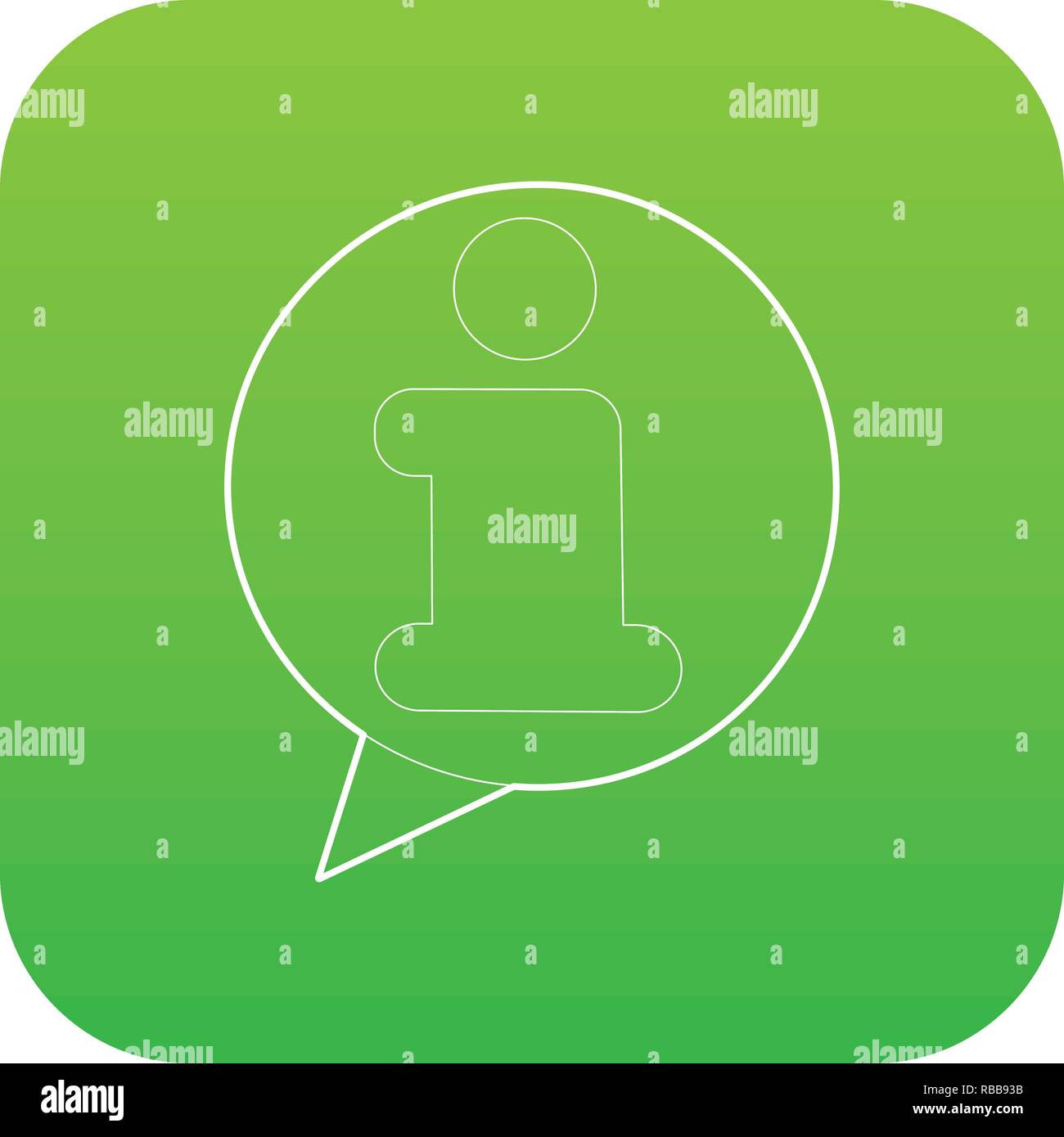 Information icon green vector Stock Vector Image & Art - Alamy