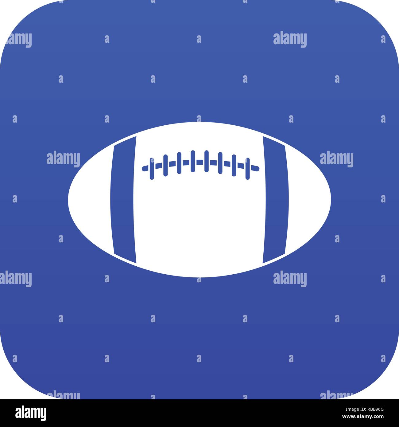 Rugby ball icon digital blue Stock Vector Image & Art - Alamy